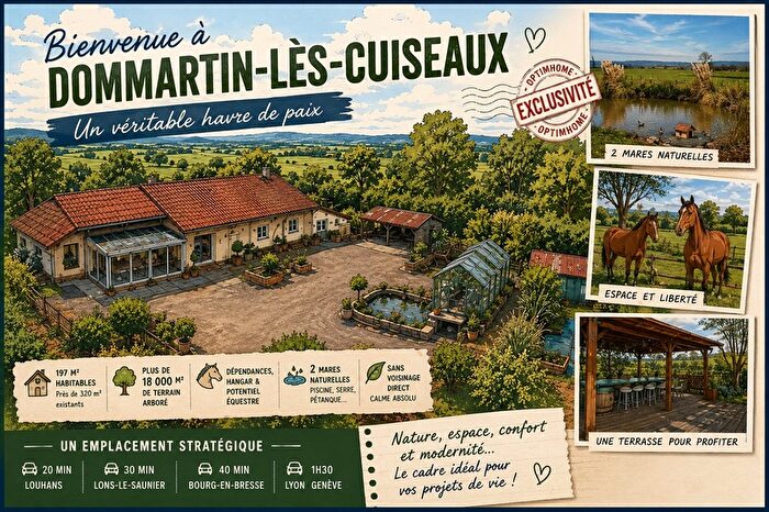 Dommartin-lès-Cuiseaux : Maison 9 pièces à vendre