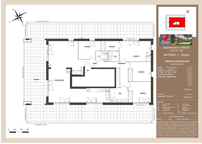 Appartement à vendre - Thonon-les-Bains, Est - 5 pièces - 4 chambres