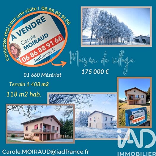 Maison à vendre - Mézériat - 4 pièces - 2 chambres