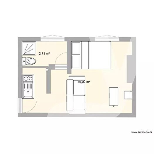 Appartement à vendre - Quimper - 2 pièces - 1 chambre
