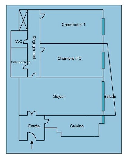 Appartement à vendre - Paris e , Jean Moulin, Porte dOrléans - 3 pièces