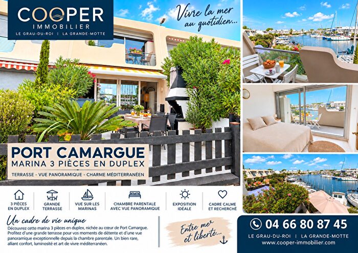 Le Grau-du-Roi, Port Camargue, Les Marinas, Plage Sud, Plage Nord : Appartement 3 pièces à vendre