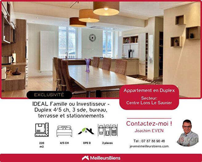 Appartement à vendre - Lons-le-Saunier, Centre-ville - 10 pièces - 4 chambres