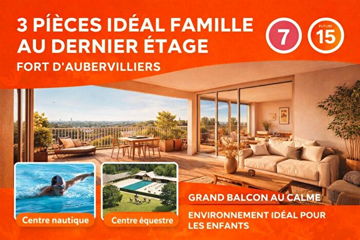 Appartement à vendre - Aubervilliers, Maladerie, Emile Dubois - 3 pièces - 2 chambres