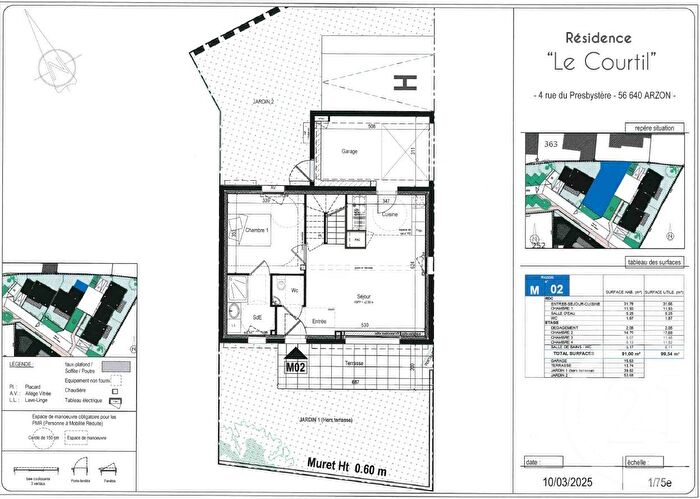 Maison à vendre - Arzon - 5 pièces - 4 chambres