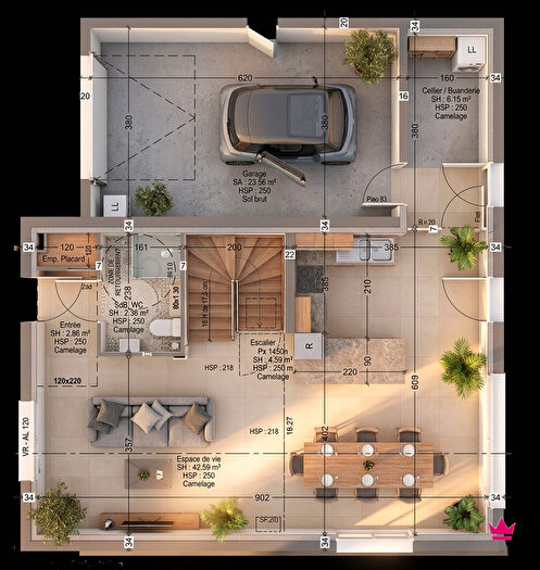 Maison 4 pièces à vendre - Toussieu