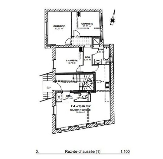 Appartement à vendre - Ittenheim - 4 pièces - 3 chambres