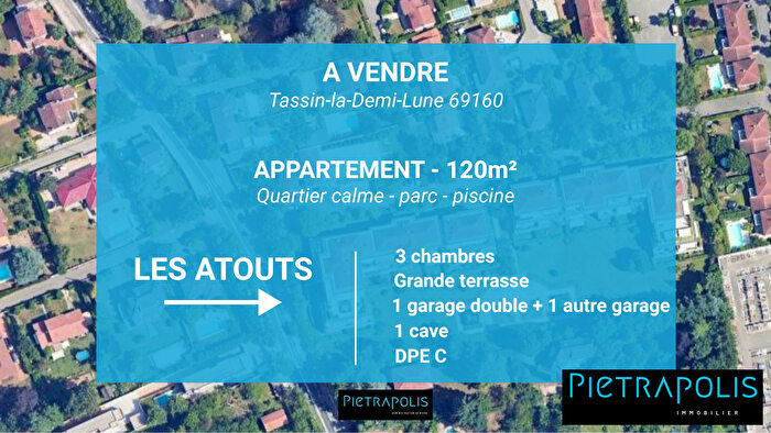Appartement à vendre - Tassin-la-Demi-Lune - 4 pièces - 3 chambres
