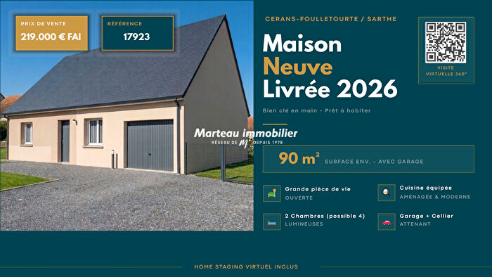 Maison à vendre - Cérans-Foulletourte - 3 pièces - 2 chambres