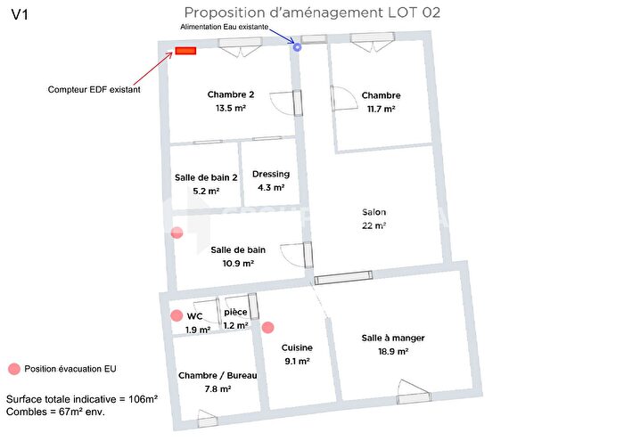Maison à vendre - Lanta - 5 pièces - 2 chambres