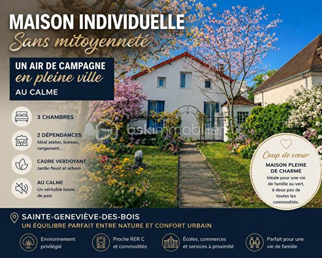 Maison 5 pièces à vendre à Sainte-Geneviève-des-Bois, Hôtel de Ville