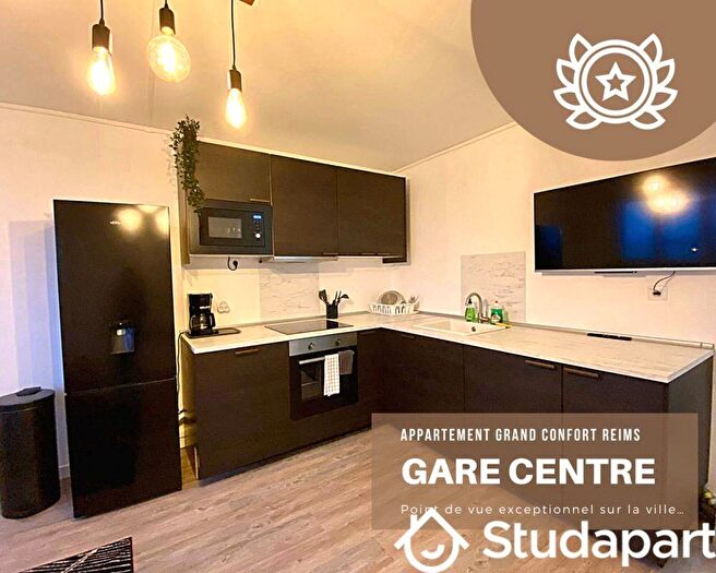 Appartement à louer - Clairmarais-Charles Arnould, Reims - 1 pièce - 2 chambres