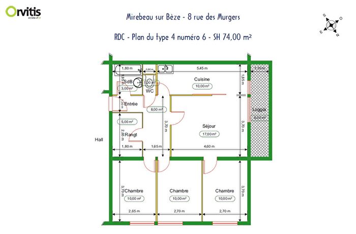 Mirebeau-sur-Bèze - Appartement 4 pièces à louer