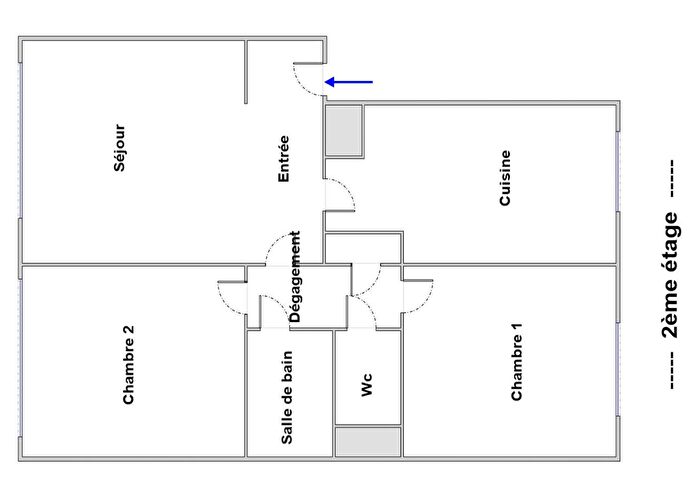 Appartement à vendre - Aubagne, Centre-ville, Beaumond - 3 pièces - 2 chambres