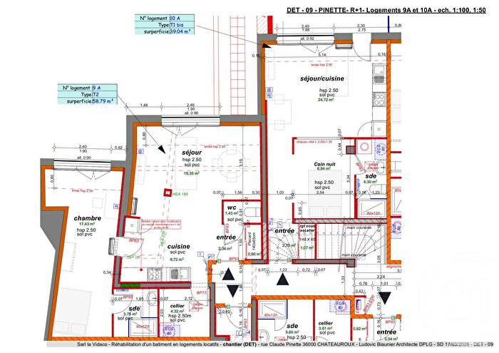 Appartement à louer - Châteauroux, Centre-ville, Les Marins - 2 pièces - 1 chambre