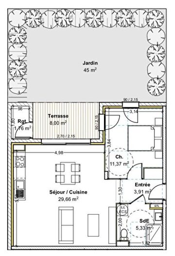 Belleville - Appartement 2 pièces à vendre