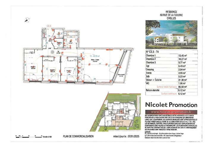 Crolles : Appartement 4 pièces à louer