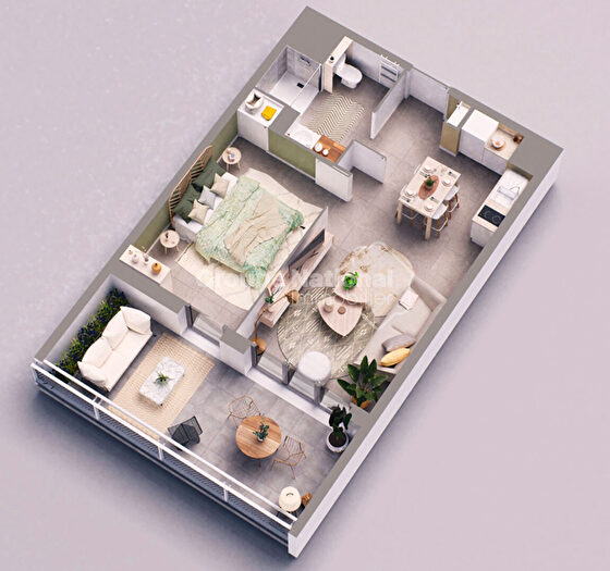 Appartement à vendre - Castries - 2 pièces - 1 chambre