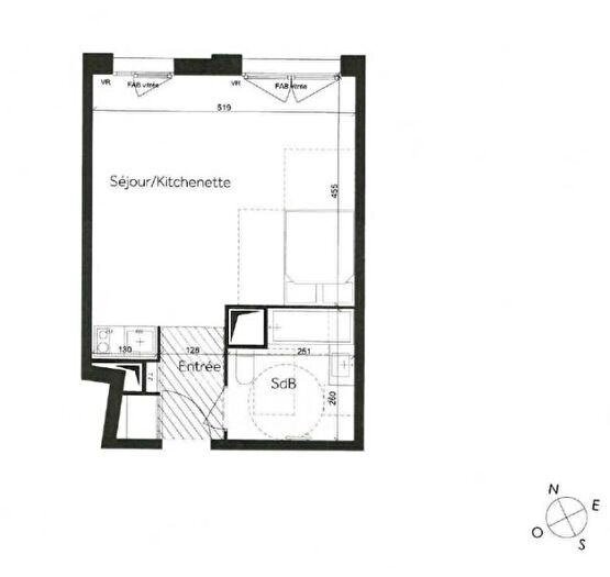 Rosny-sous-Bois, La Saussaie Beauclair : Appartement 1 pièce à vendre