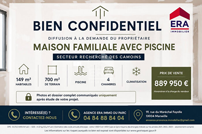 Maison 5 pièces à vendre à Marseille 11ème, Les Camoins
