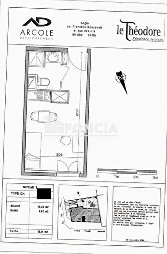 Appartement à vendre - Bron, Les Essarts - 1 pièce