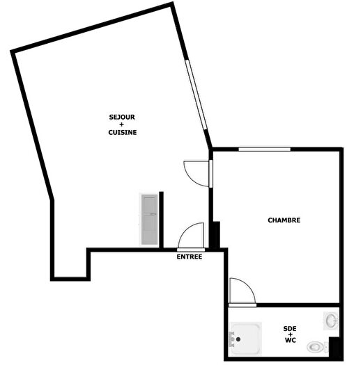 Appartement à vendre - Clichy, Centre-ville - 2 pièces - 1 chambre
