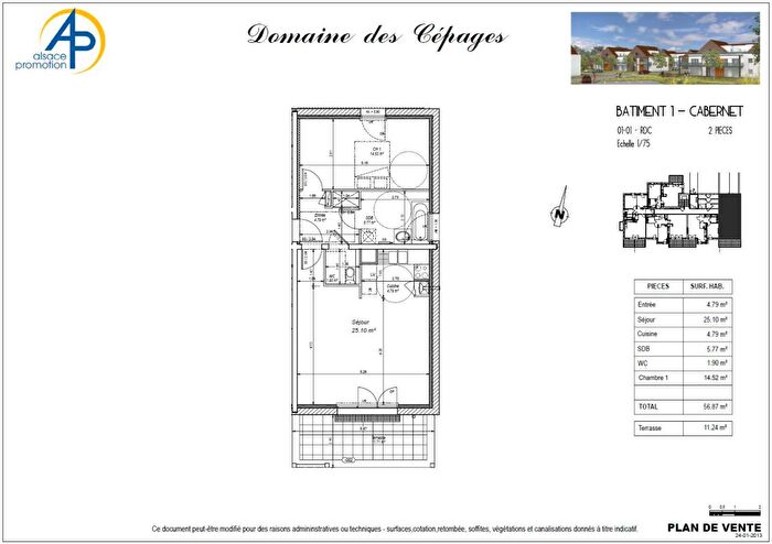 Appartement à louer - Colmar, Saint-Vincent - 2 pièces - 1 chambre