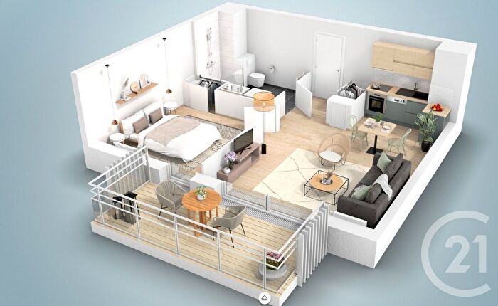 Appartement à vendre - Pornic - 2 pièces - 1 chambre