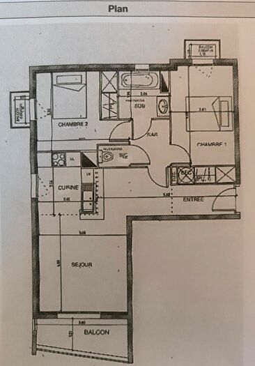 Appartement à vendre - Tréguier - 3 pièces - 2 chambres