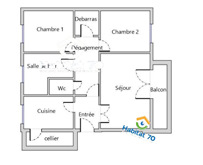Appartement à louer - Plancher-les-Mines - 3 pièces - 2 chambres