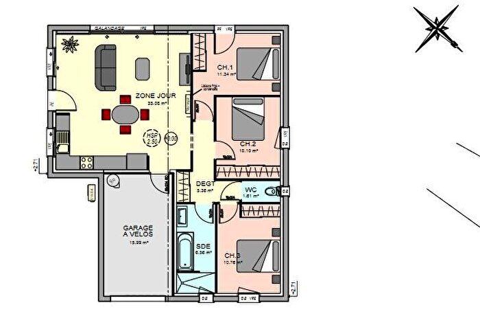 Maison à vendre - Courçon - 4 pièces - 3 chambres