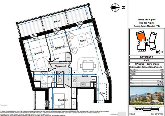 Appartement à vendre - Bourg-Saint-Maurice, Bourg-Saint-Maurice - 4 pièces - 3 chambres