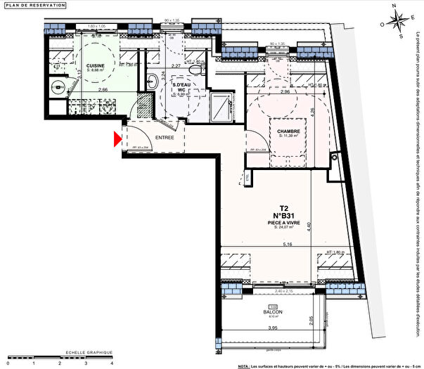 Appartement à vendre - Saint-Pol-de-Léon - 2 pièces - 1 chambre