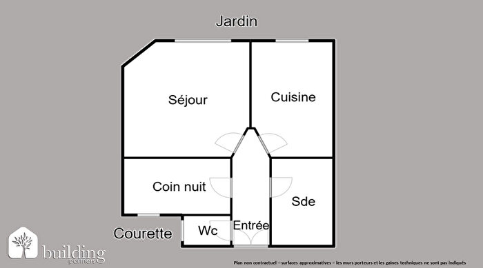 Appartement à vendre - Neuilly-sur-Seine, Parc de Neuilly - 2 pièces - 1 chambre