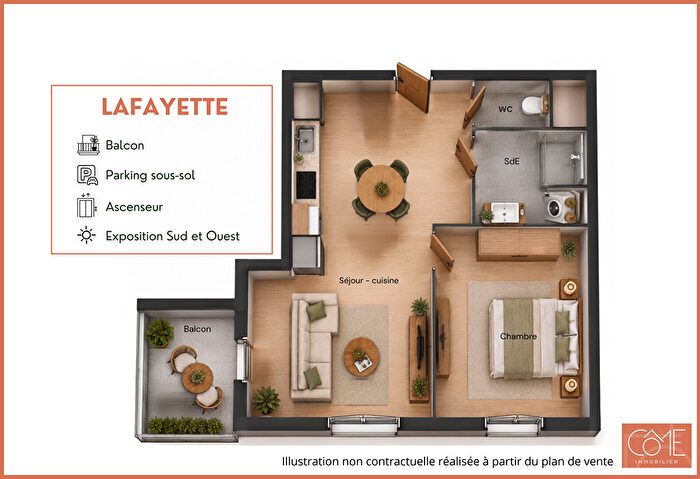 Angers, Centre-ville, La Fayette - Appartement 2 pièces à vendre