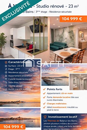 Appartement à vendre - Balaruc-les-Bains - 1 pièce