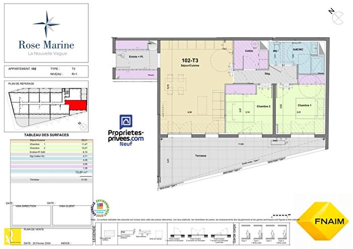 Appartement à vendre - Port-la-Nouvelle - 3 pièces - 2 chambres