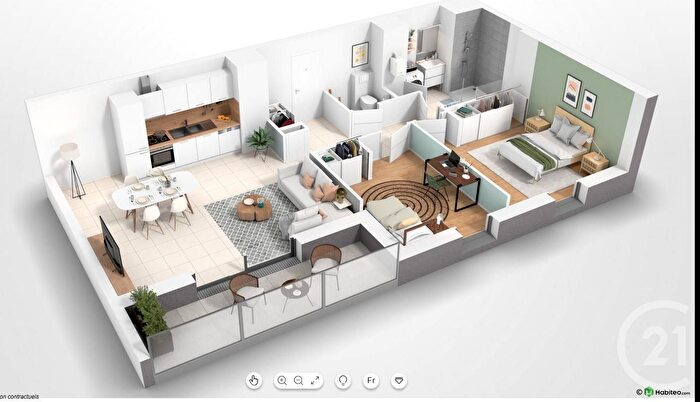 Appartement à vendre - Arzon - 3 pièces - 2 chambres