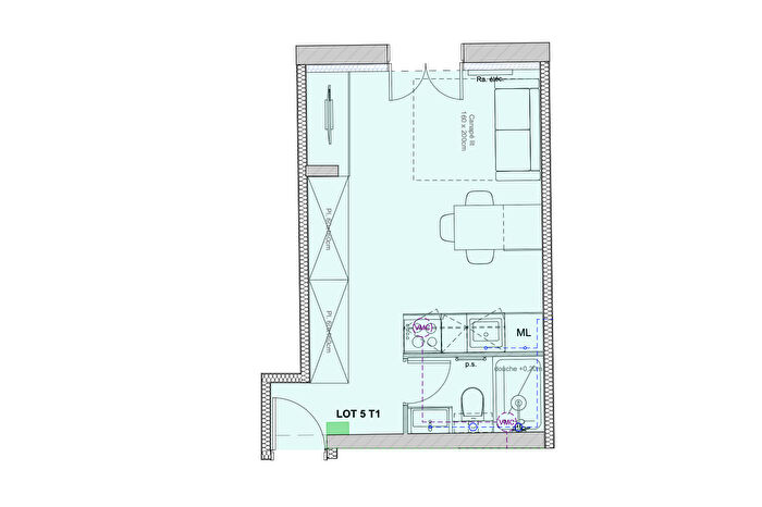 Appartement 1 pièce à vendre - Saint-Genis-Laval, Centre-ville