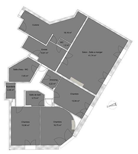 Appartement à louer - Paris e , Porte de Saint-Cloud, Auteuil-Sud - 4 pièces - 3 chambres