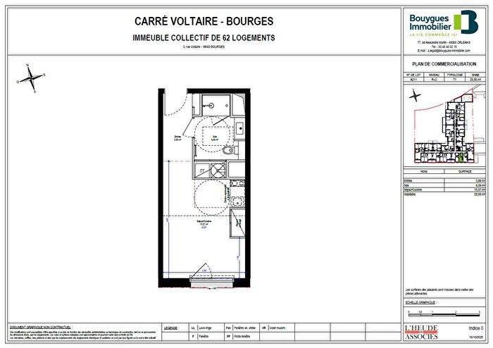 Appartement à vendre - Bourges - 1 pièce