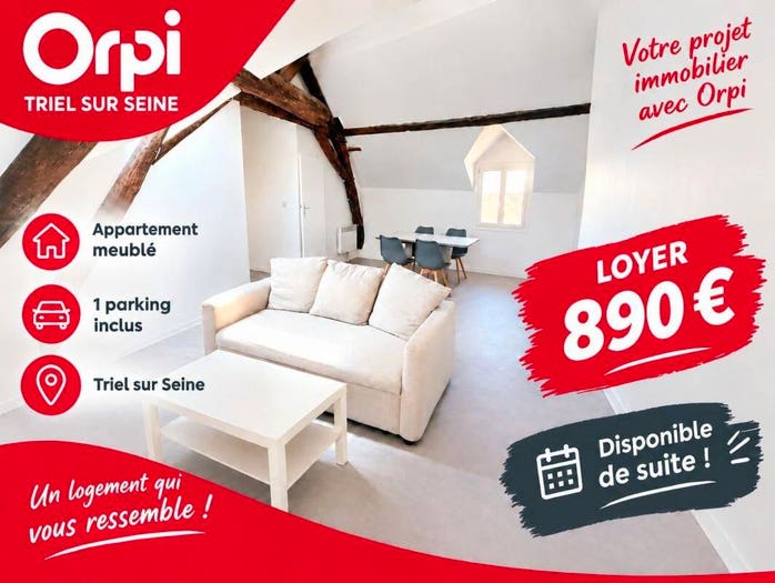 Sud, Triel-sur-Seine : Appartement 2 pièces à louer