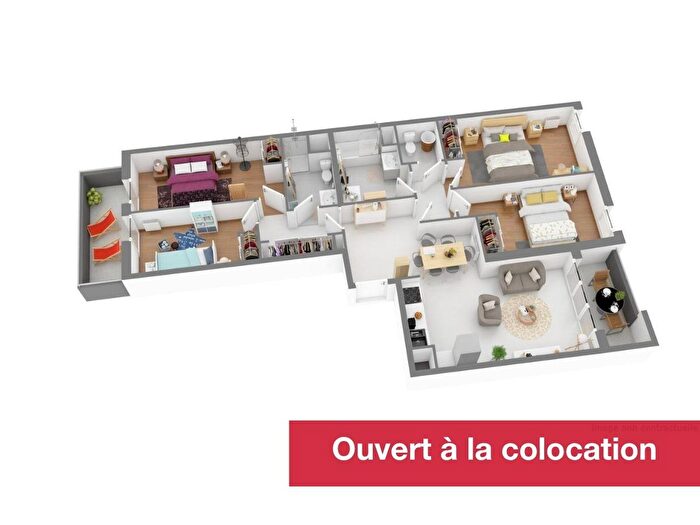 Appartement 5 pièces à Tours, Giraudeau, à louer
