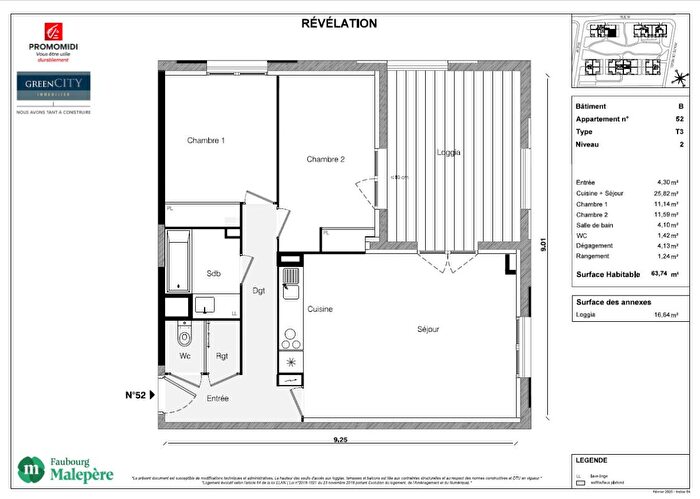 Toulouse, L'Ormeau, La Terrasse, La Grande Plaine - Appartement 3 pièces à louer