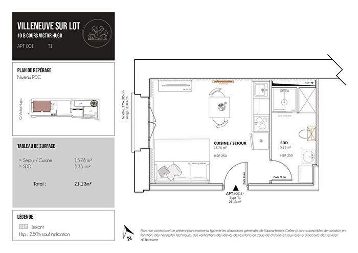 Appartement 1 pièce à louer - Villeneuve-sur-Lot, Sainte-Catherine