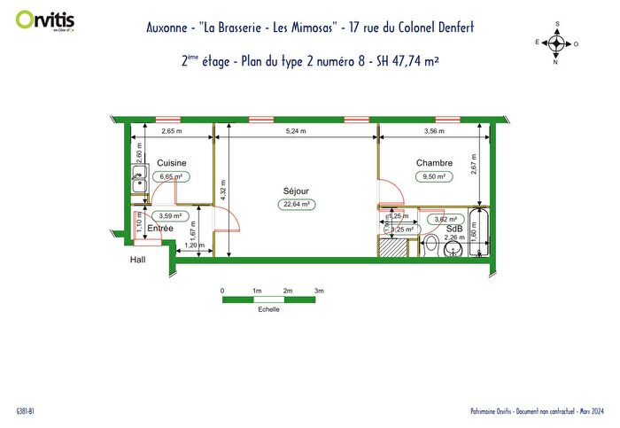 Appartement 2 pièces à louer - Auxonne