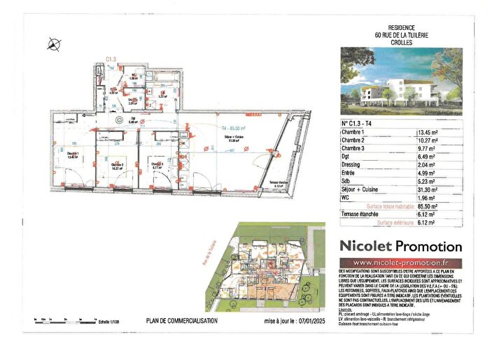 Crolles - Appartement 4 pièces à louer