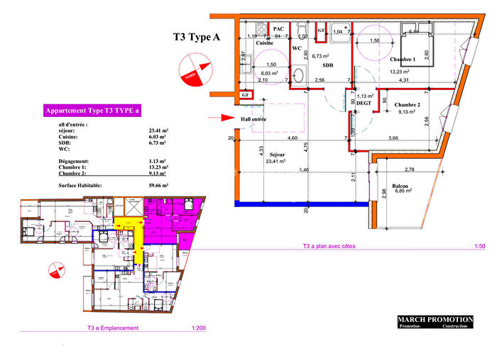 Appartement 3 pièces à Valence, Faventines, à vendre