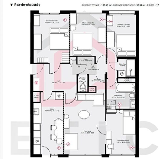Appartement 5 pièces à vendre - Lyon 9ème, Champvert, Gorge de Loup