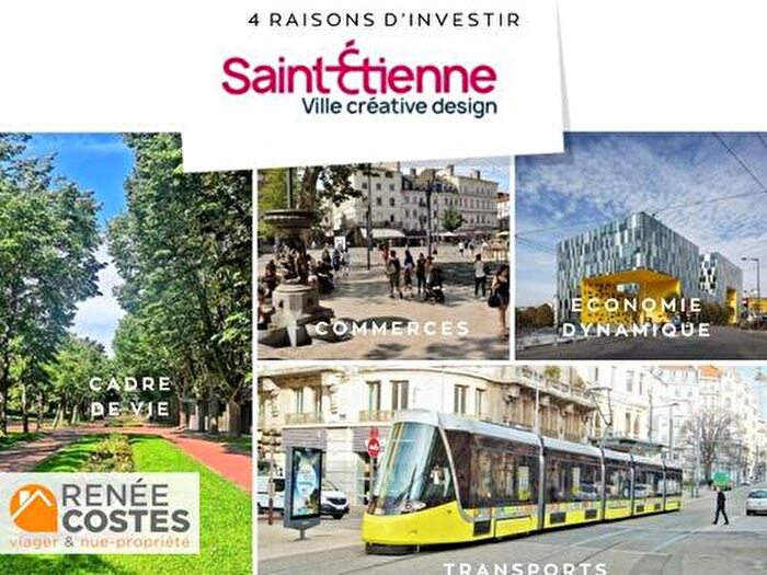 Appartement à vendre - Saint-Étienne, La Métare, Le Portail Rouge, Fauriel, Villeboeuf - 4 pièces - 2 chambres